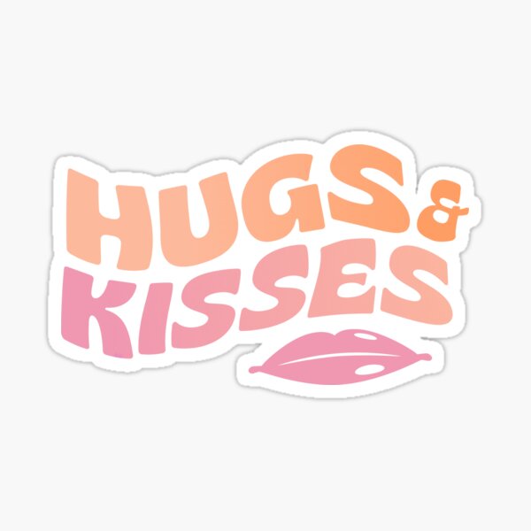 "Hugs and kisses" Sticker by Nkdiginer | Redbubble