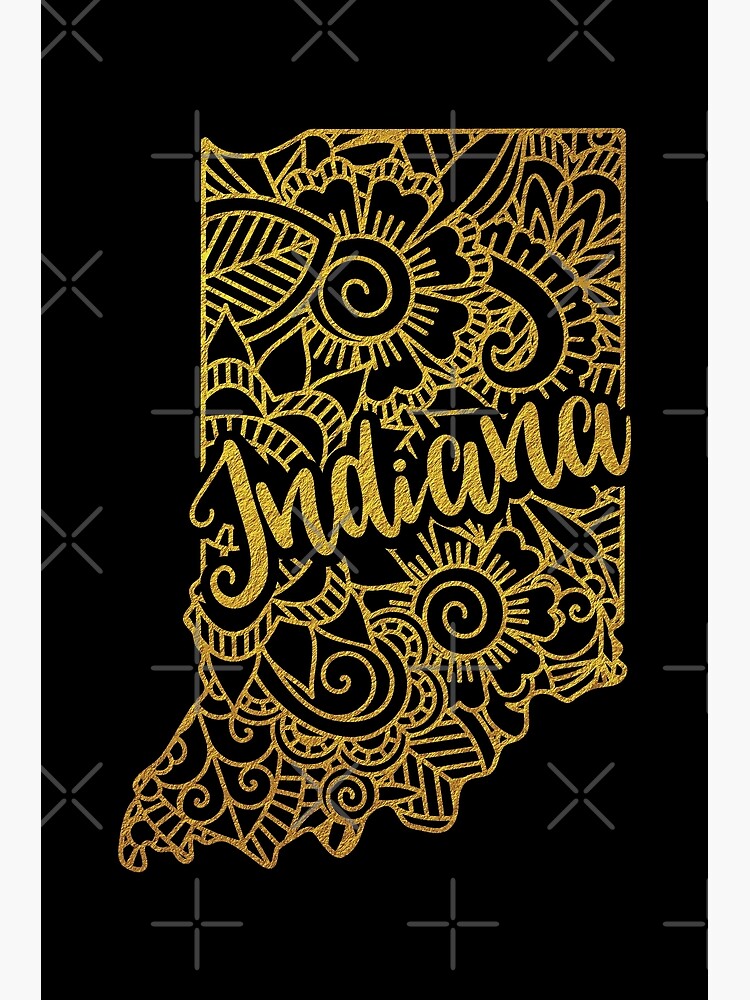 "Indiana Gold Map" Poster for Sale by OutcastBrain | Redbubble