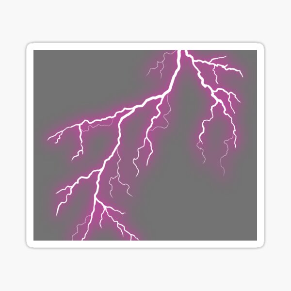"purple lightning ." Sticker by Anami-Designs | Redbubble