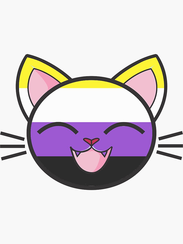 "nyan binary nonbinary cat" Sticker for Sale by siriusasgard | Redbubble