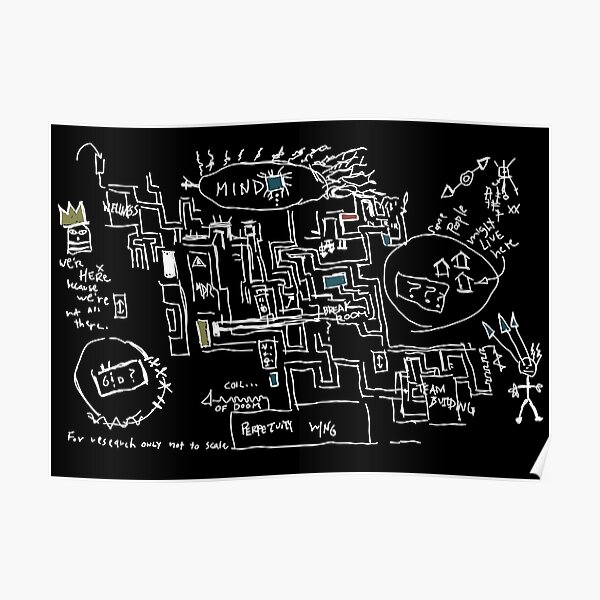 "Petey's Lumon Map (Severance) (White)" Poster by splode | Redbubble