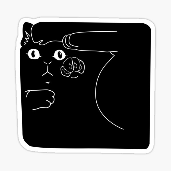 "Black cat funny Tote bag " Sticker for Sale by berhannich | Redbubble