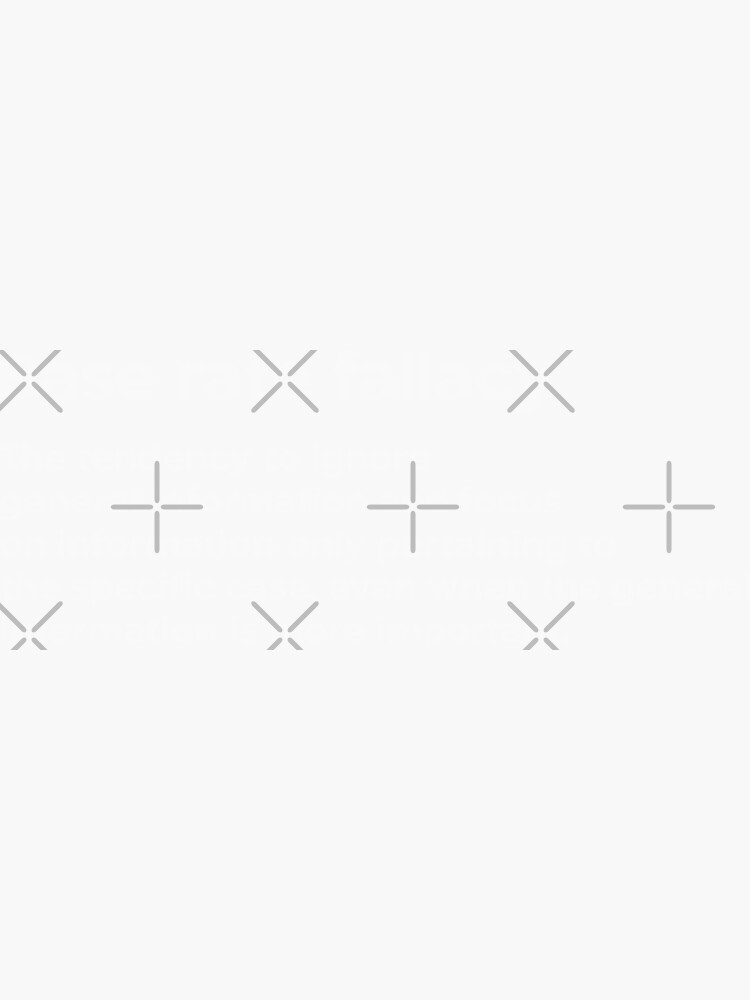 "Base rate fallacy white" Sticker by EdimQuotes | Redbubble