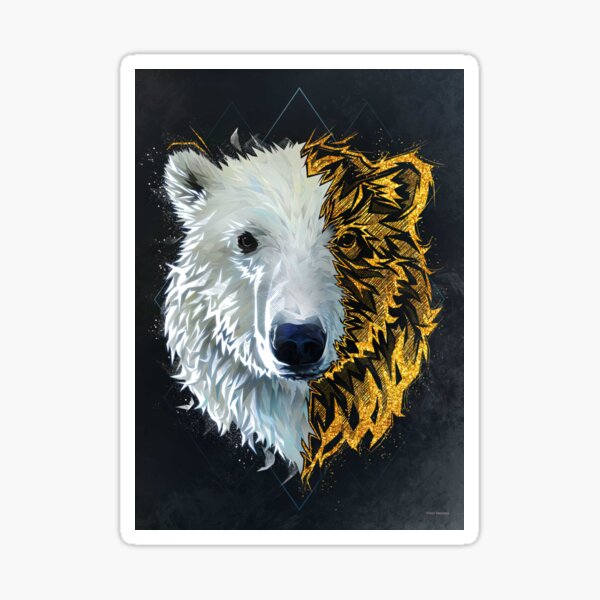 "Golden Polar Bear" Sticker for Sale by Anime--Life | Redbubble