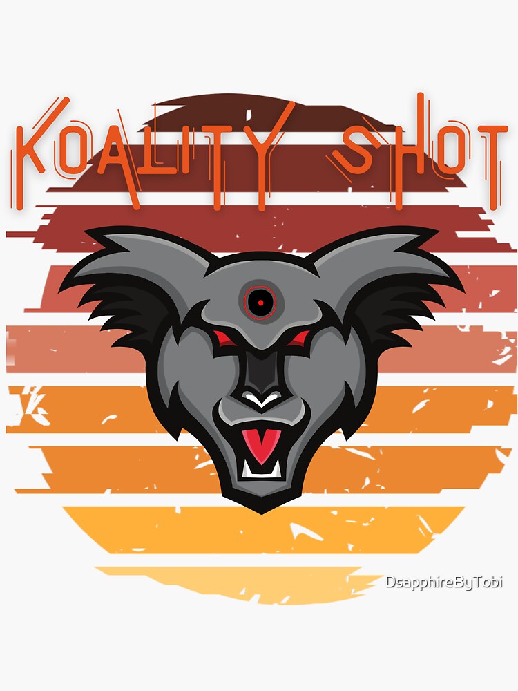 "Angry Koala | Koality shot | Sliced Retro sunset" Sticker by ...