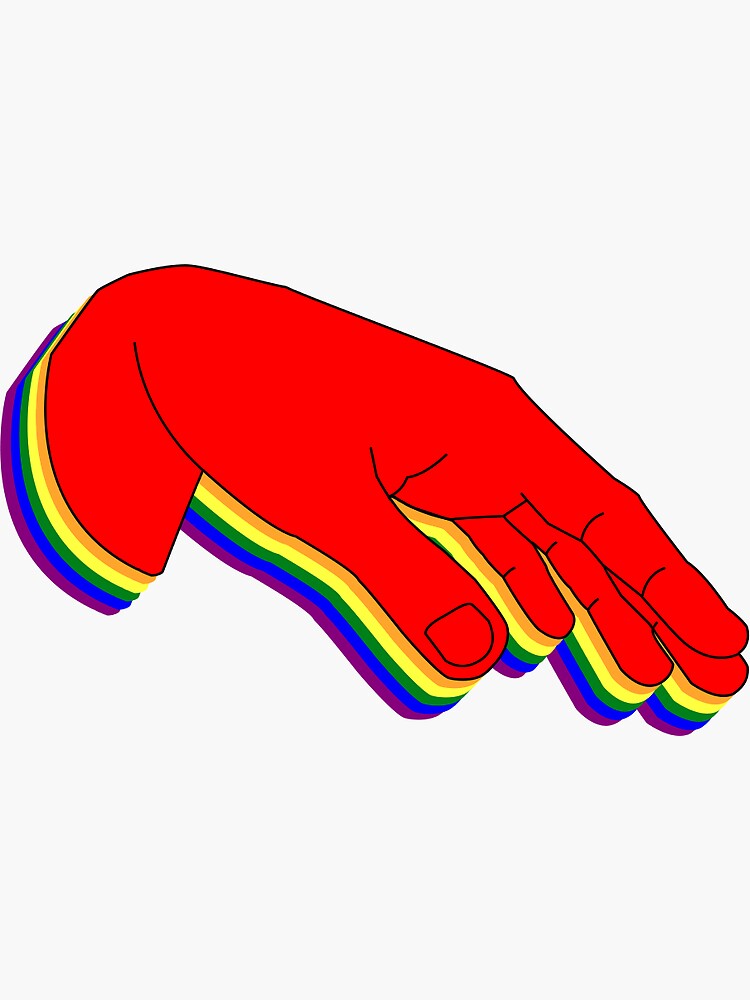 "Pride Limp Wrist Hand Gesture" Sticker for Sale by BeardedSpaghet ...