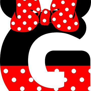 "Minnie Monogram - G" Sticker for Sale by Owlies-Barn | Redbubble