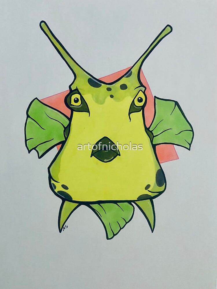 "Cowfish" Sticker for Sale by artofnicholas | Redbubble