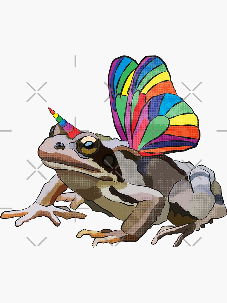 "Frogicorn / Unitoad (Frog / Toad Unicorn Hybrid) #marchmemes" Sticker ...
