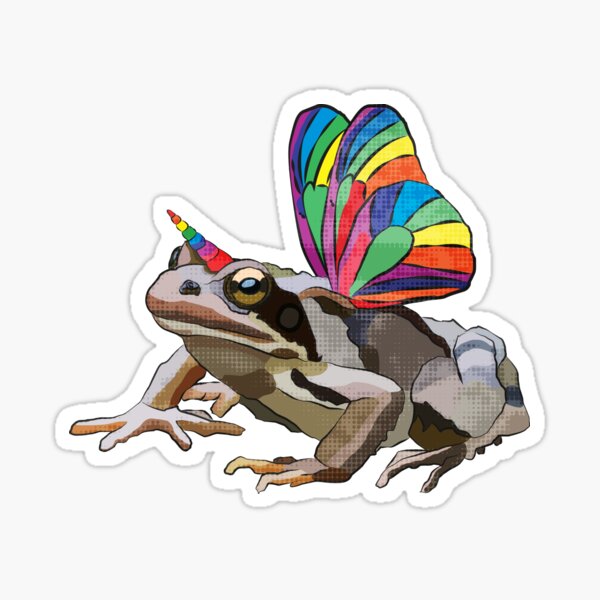 "Frogicorn / Unitoad (Frog / Toad Unicorn Hybrid) #marchmemes" Sticker ...