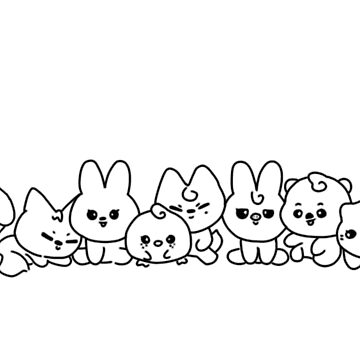 "[SKZ] SKZOO outline" Essential T-Shirt for Sale by helianthussun ...