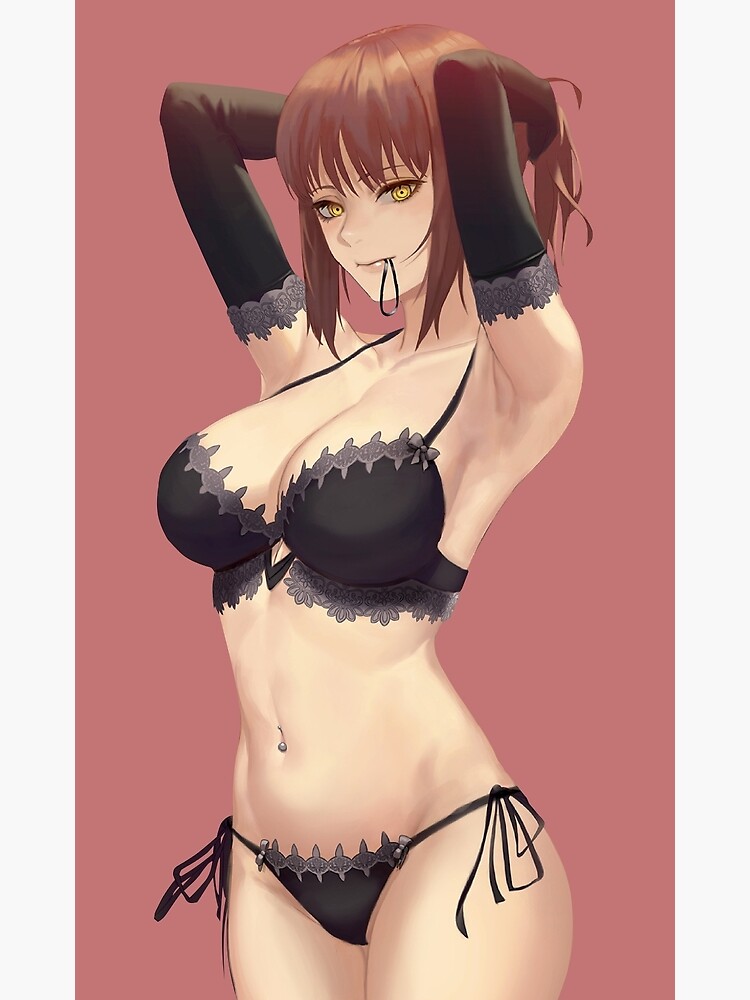 Sexy Makima Lewd Anime Girl Panties Boobs Hentai Ecchi Poster For