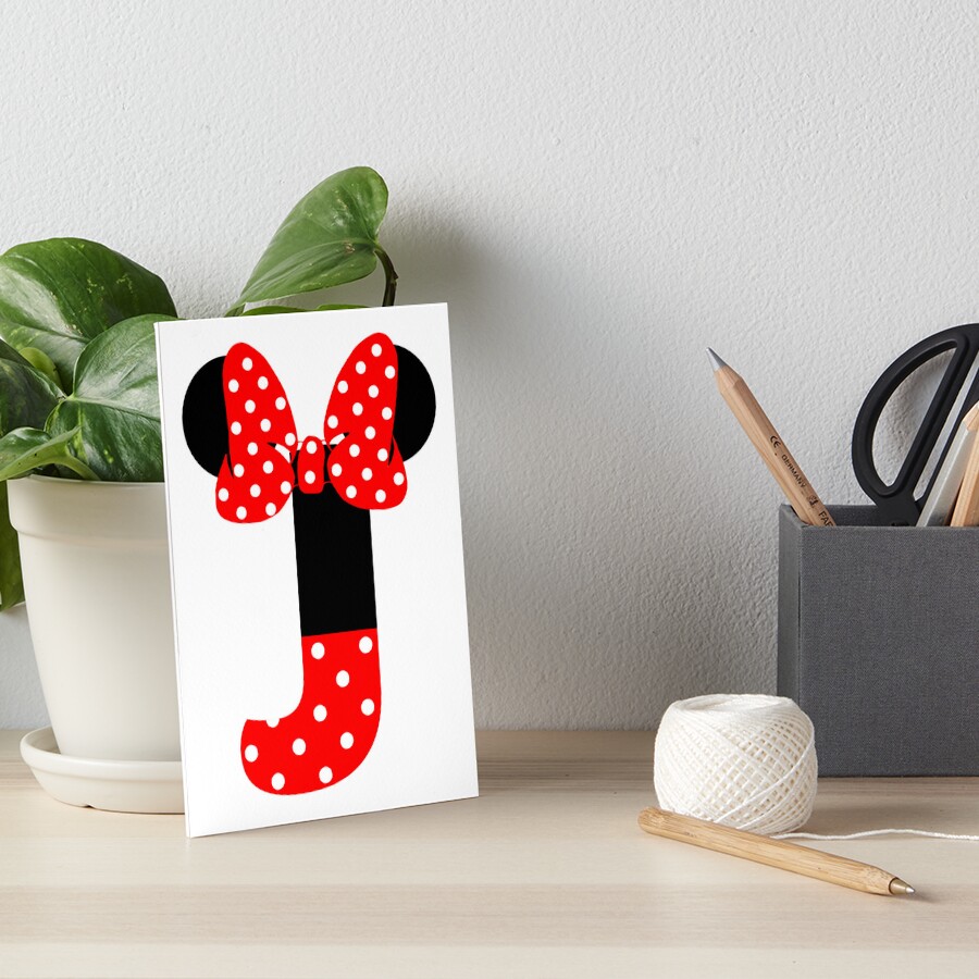 "Minnie Monogram - J" Poster for Sale by Owlies-Barn | Redbubble