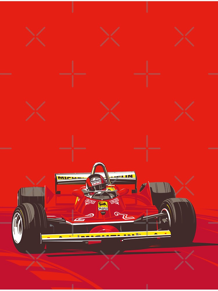"Gilles Villeneuve F1 Car" Sticker by Redbubbleshoptt | Redbubble