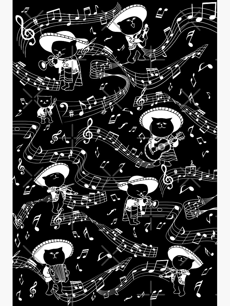 "Mexican Cat Mariachi Band" Poster for Sale by Elfinova | Redbubble