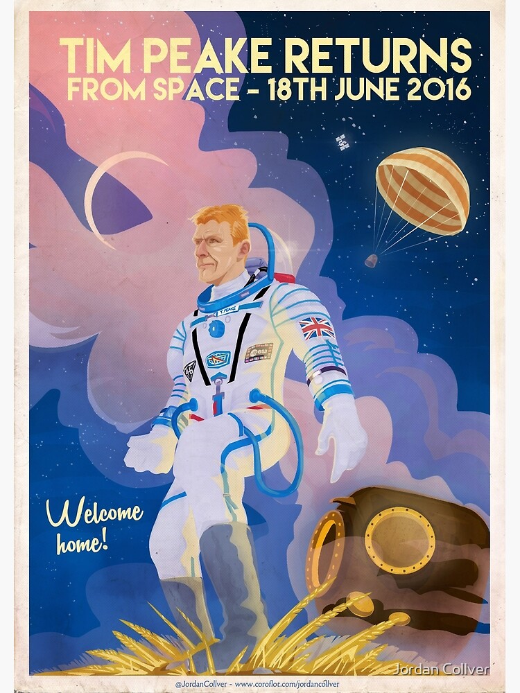 "Tim Peake Returns" Art Print for Sale by jordancollver | Redbubble