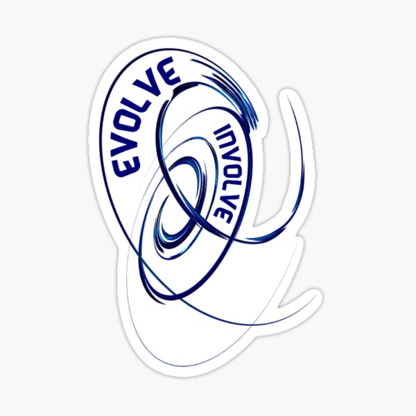 "Involve Evolve" Sticker by Crinoidz | Redbubble