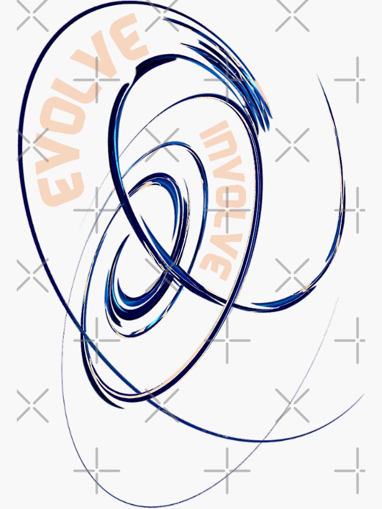 "Involve Evolve" Sticker by Crinoidz | Redbubble