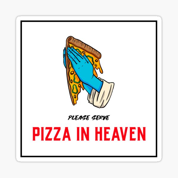 "Pizza time!" Sticker for Sale by ChubbyAndHappy | Redbubble