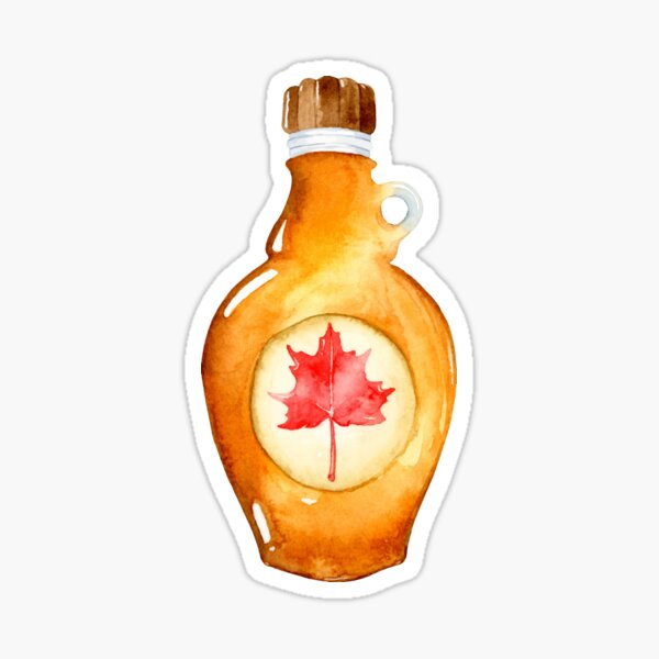 "Maple Syrup Bottle" Sticker by NiftyTrinket | Redbubble
