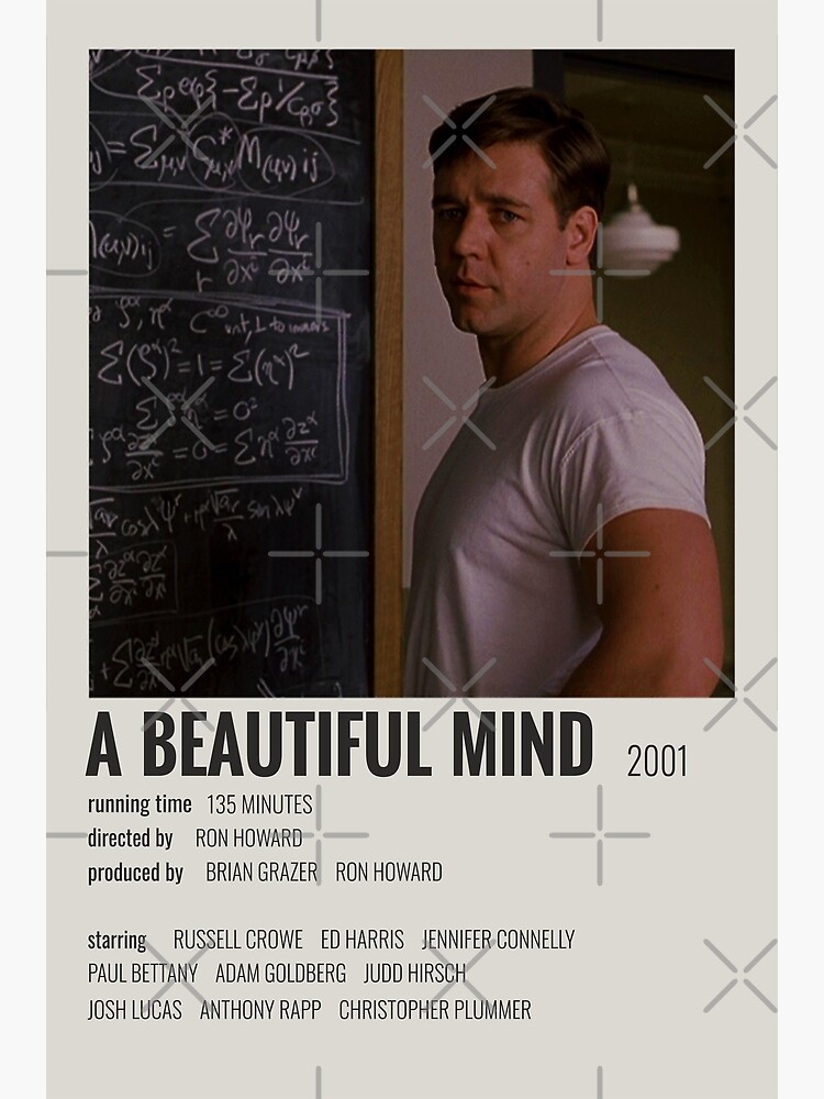 "A Beautiful Mind (2001)" Poster by MoviePolaroid | Redbubble