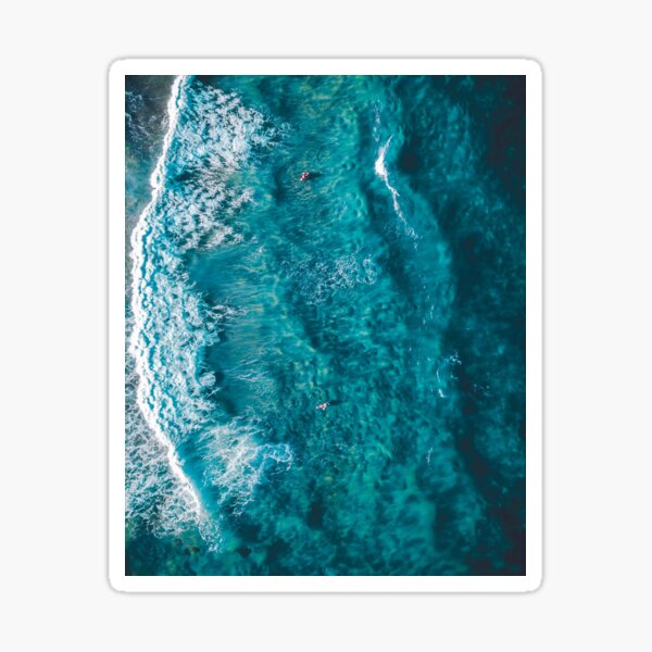 "The ocean - Blue Ocean Waves" Sticker for Sale by FoxPopArt | Redbubble