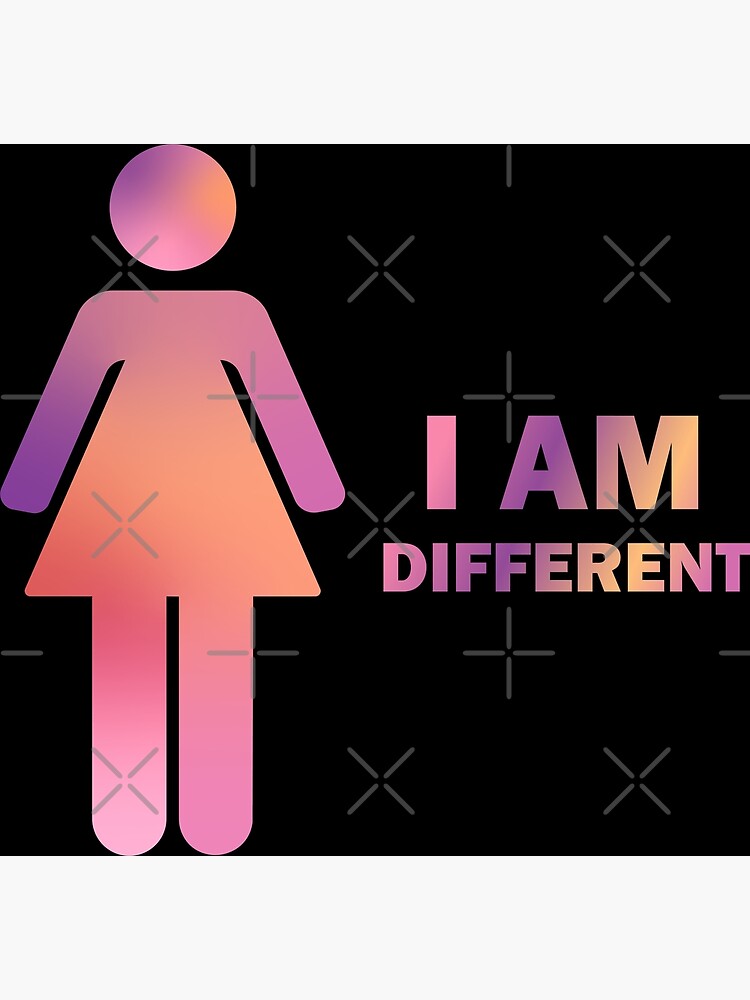 "Woman colors "I am different"" Poster for Sale by WuZe | Redbubble