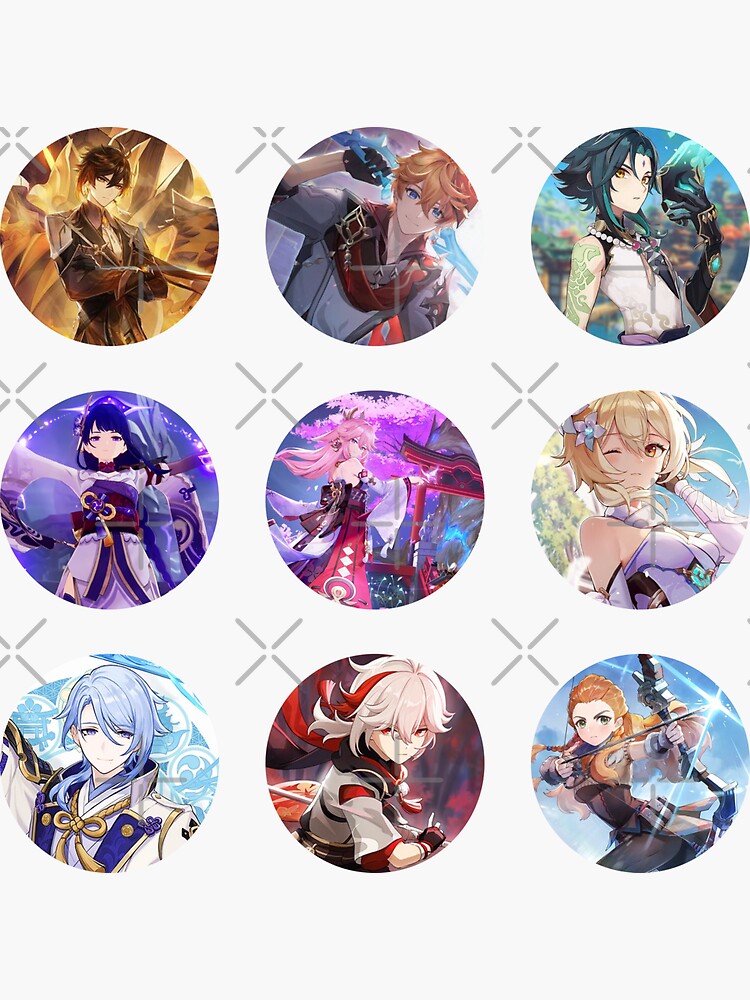 "Genshin Impact Fan Art Stickers" Sticker by patternarium | Redbubble