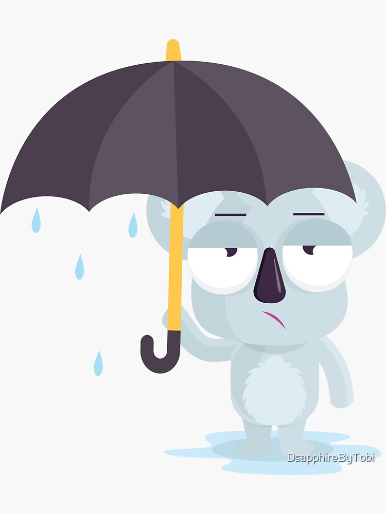 "Angry Koala | funny wet koala" Sticker by DsapphireByTobi | Redbubble