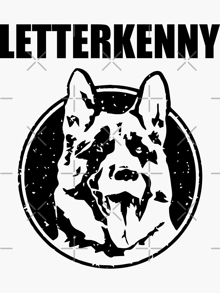 "Letterkenny Merch Letter Kenny Dog Logo" Sticker by MorinoMiya | Redbubble