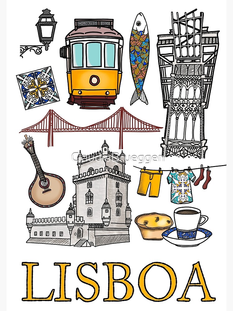 "Best of Lisbon in color" Art Print for Sale by ClaudiaBrueggen | Redbubble