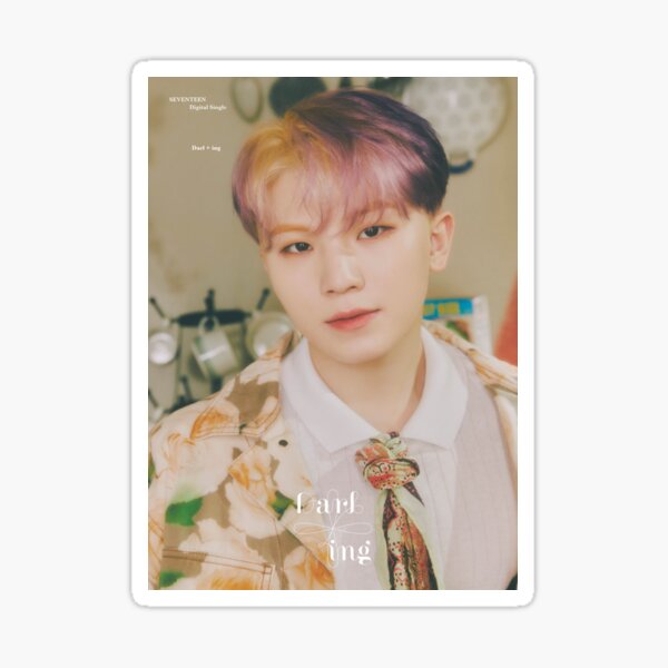"Seventeen Woozi ‘Darl+ing'" Sticker by HaloHaloShine | Redbubble