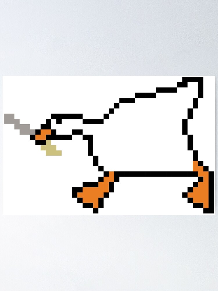 "goose with a knife pixel" Poster for Sale by volaree | Redbubble