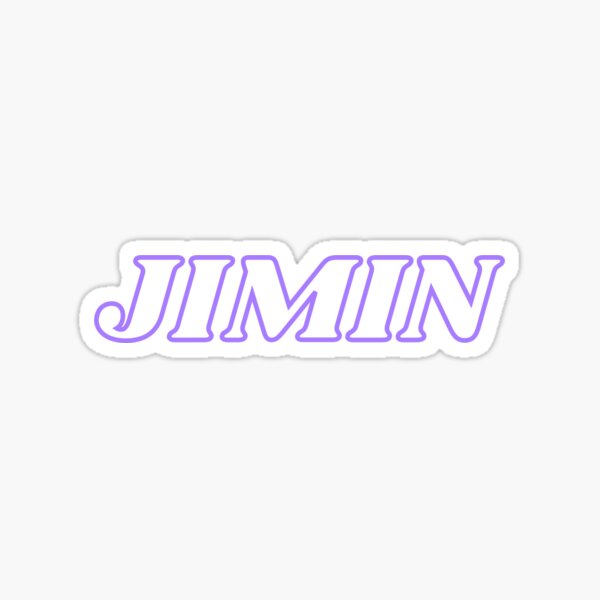 "Jimin Purple Text" Sticker by lilevee | Redbubble
