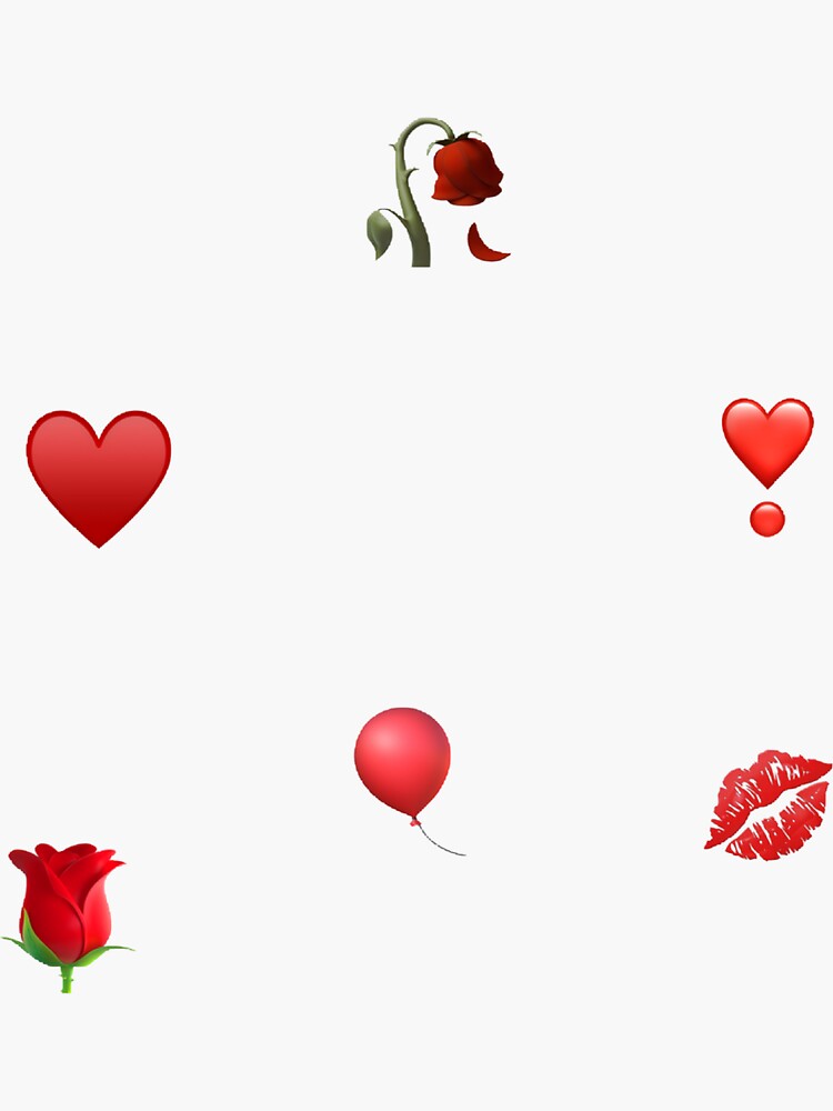 "Random red emojis " Sticker by AmeliaHalford | Redbubble