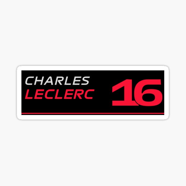 "Formula 1 2022 Charles Leclerc Number 16 New TV Graphics" Sticker for ...
