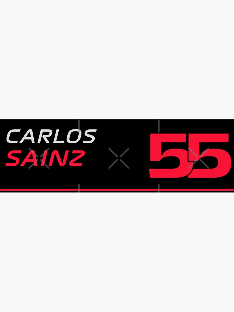 "Formula 1 2022 Carlos Sainz Number 55 New TV Graphics" Sticker for ...