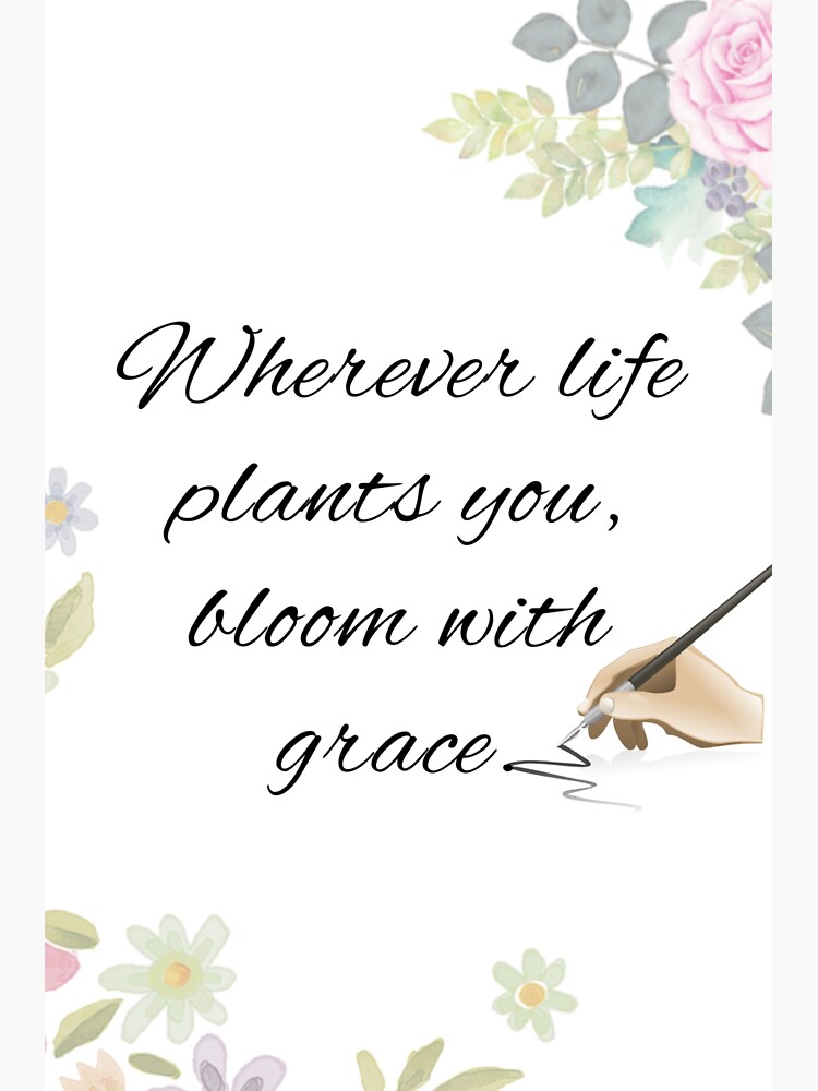 "Beautiful inspirational flower quotes printable II flower graphic II ...