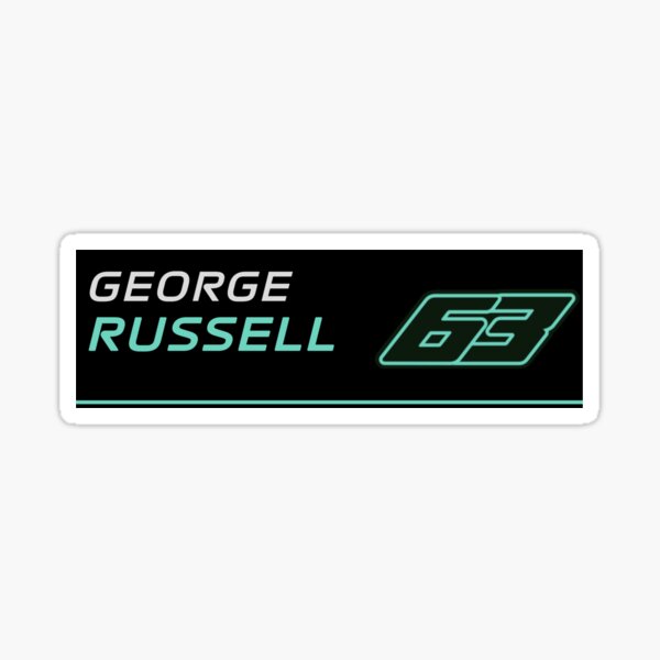 "Formula 1 2022 George Russell Number 63 New TV Graphics" Sticker by ...