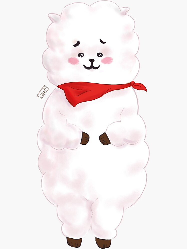 "BTS - Collection of Line Friends, BT21 RJ" Sticker for Sale by ...