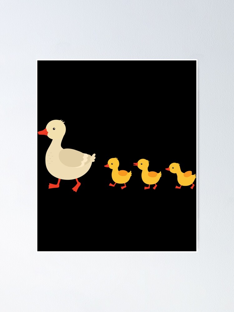 Póster «Love Mama Duck, amantes de los patos, pato bebé, patito, pato ...