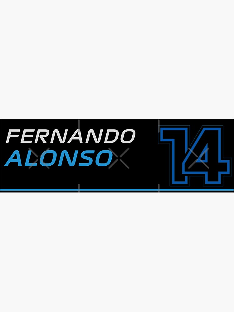 "Formula 1 2022 Fernando Alonso Number 14 New TV Graphics" Sticker for ...