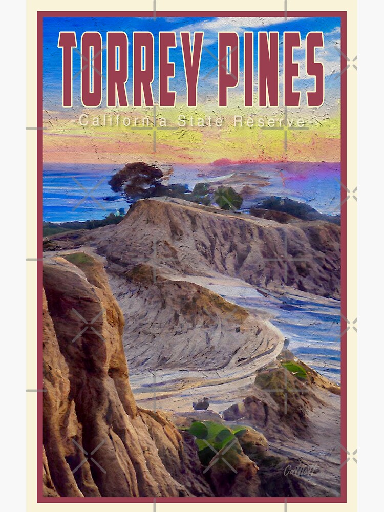 "Very Pretty Torrey Pines State Preserve Travel California" Sticker for ...