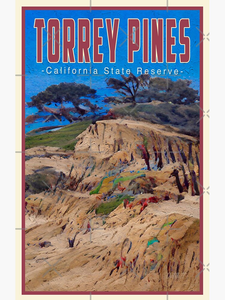 "Pretty Beach Torrey Pines State Park Travel California" Sticker for ...