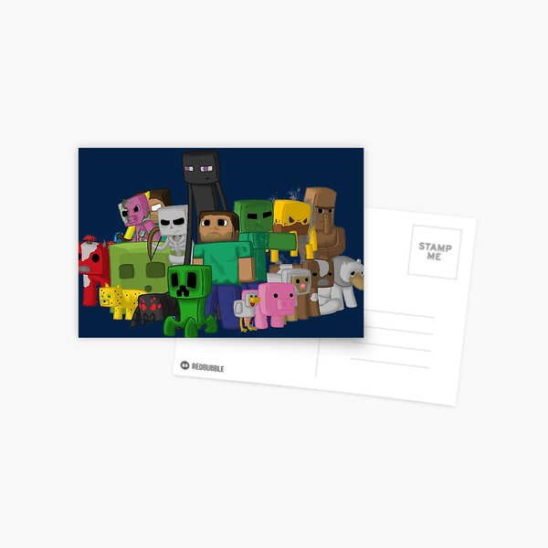 "Minecraft Characters" Postcard for Sale by ddkart | Redbubble