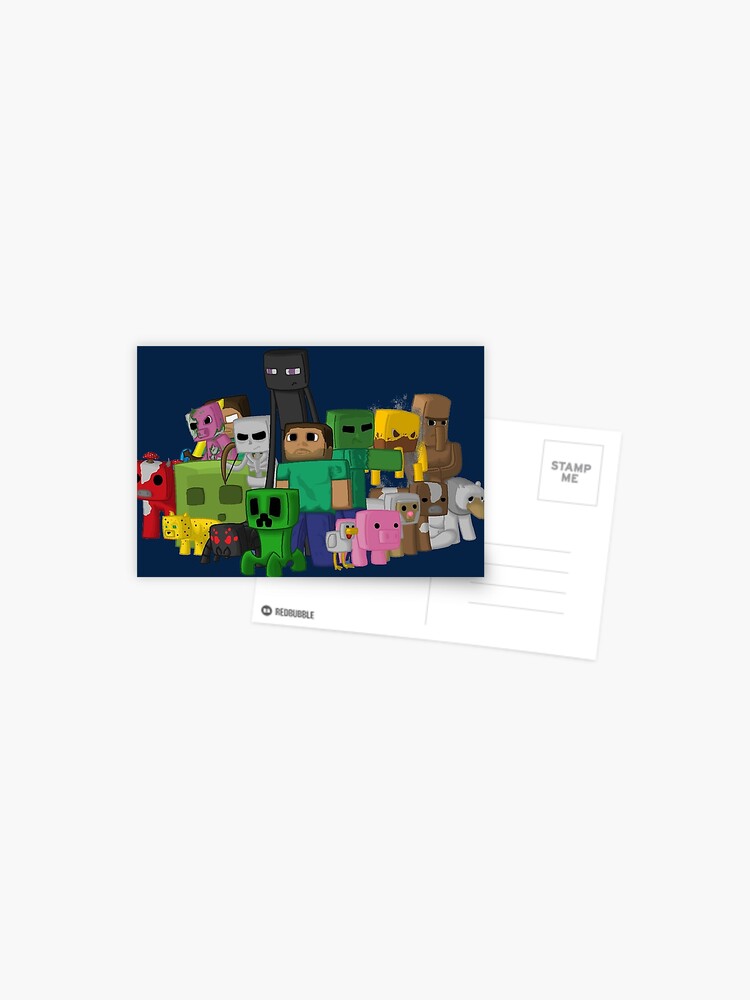 "Minecraft Characters" Postcard for Sale by ddkart | Redbubble