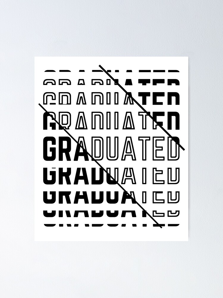 "Graduated stacked text " Poster for Sale by Chaos-Touch | Redbubble