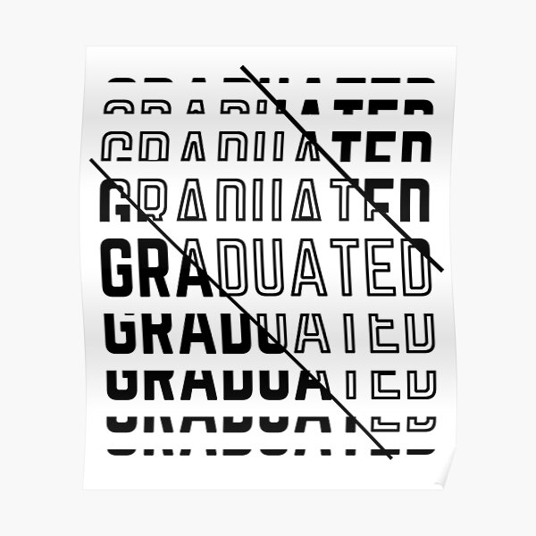 "Graduated stacked text " Poster for Sale by Chaos-Touch | Redbubble