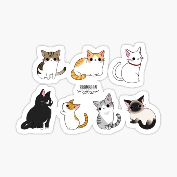 "CATS Stickers | Meow!" Sticker for Sale by Stickerscats | Redbubble