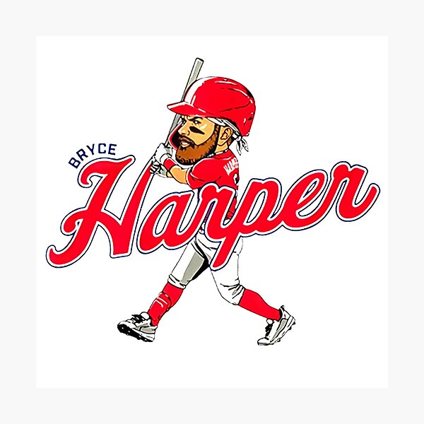 "Bryce Harper cartoon " Photographic Print for Sale by Gid-Var | Redbubble